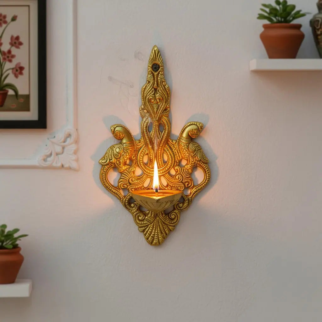 Brass Wall Diya: A Timeless Symbol of Light, Tradition, and Elegance ...