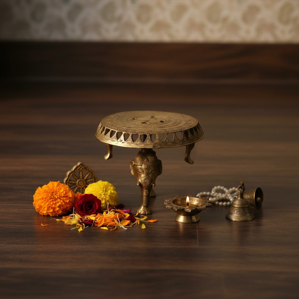 Brass Ganesh with Stone Finish: A Perfect Blend of Spirituality and St ...